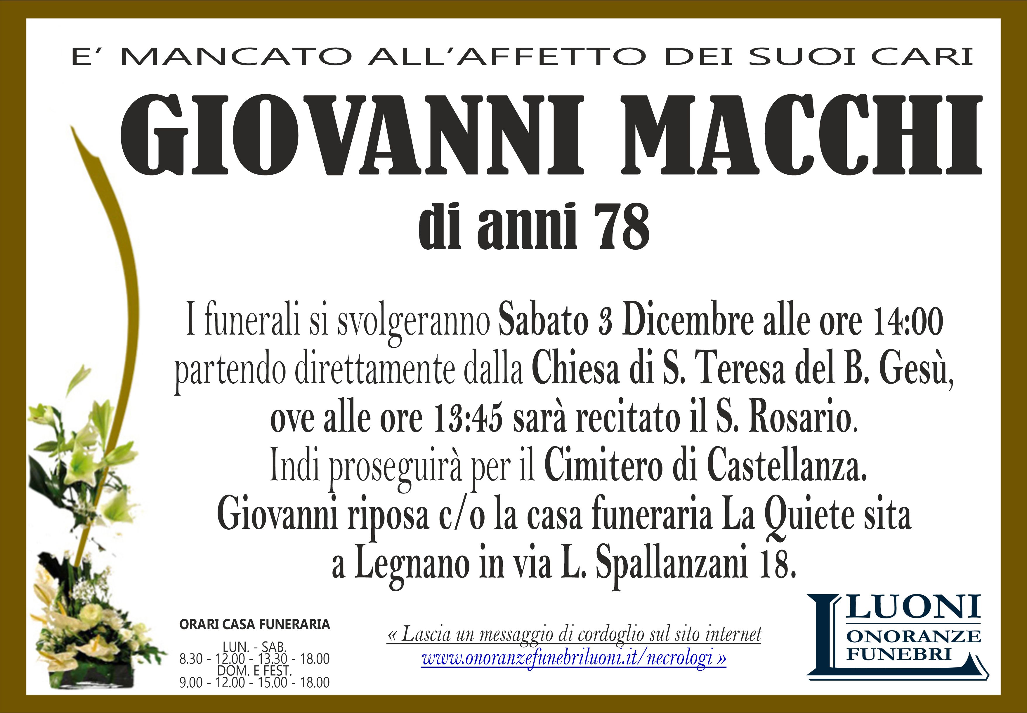 Condoglianzeonline.it il portale dedicato ai necrologi - MACCHI ... Condoglianzeonline.it il portale dedicato ai necrologi - MACCHI ...